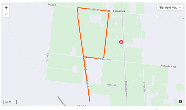 Event map – Coonawarra Running Festival