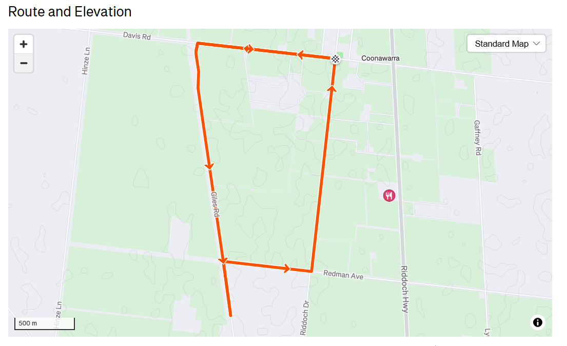 Event map – Coonawarra Running Festival